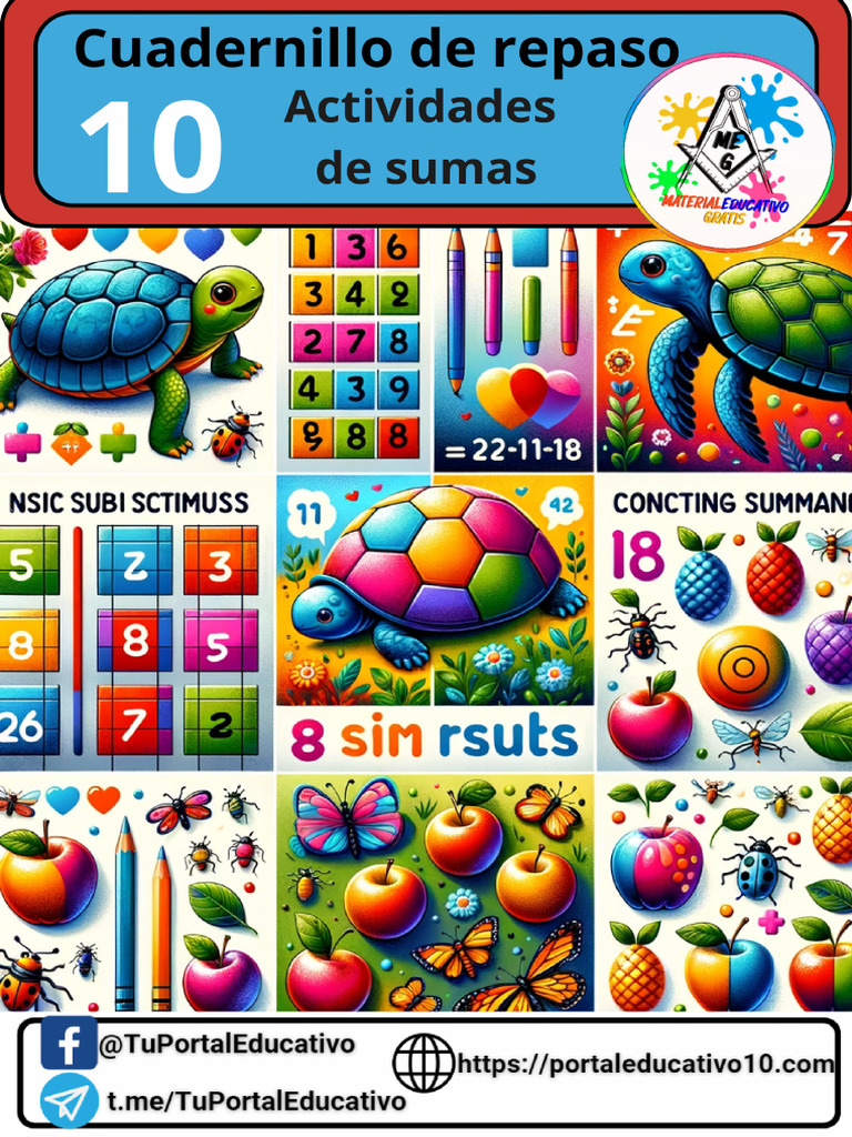 Cuadernillo Dinámico 10 Formas de Aprender a Sumar Portaleducativo10 | PDF