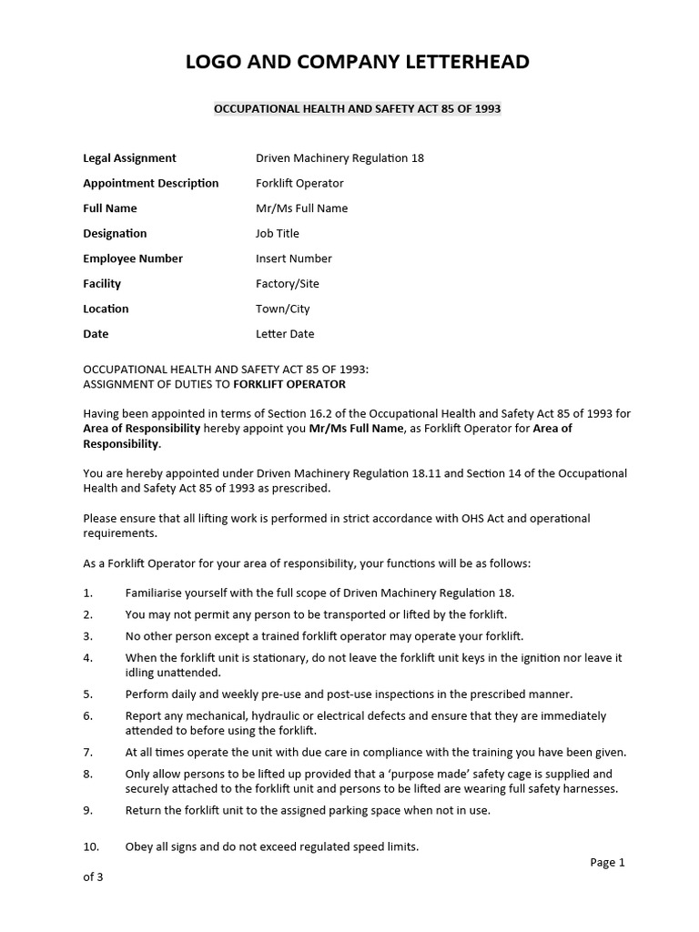 DMR18 Forklift Driver | Download Free PDF | Forklift | Occupational Safety And Health