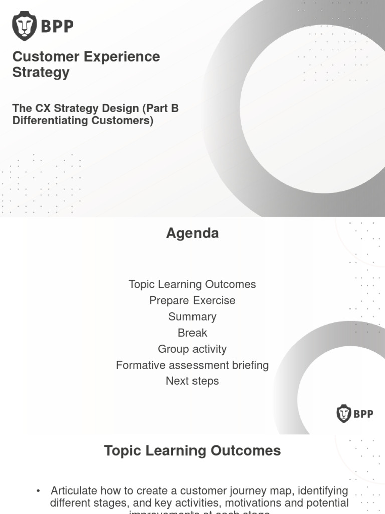 Class Slides - CX Strategy, Design and Implementation Differentiating ...