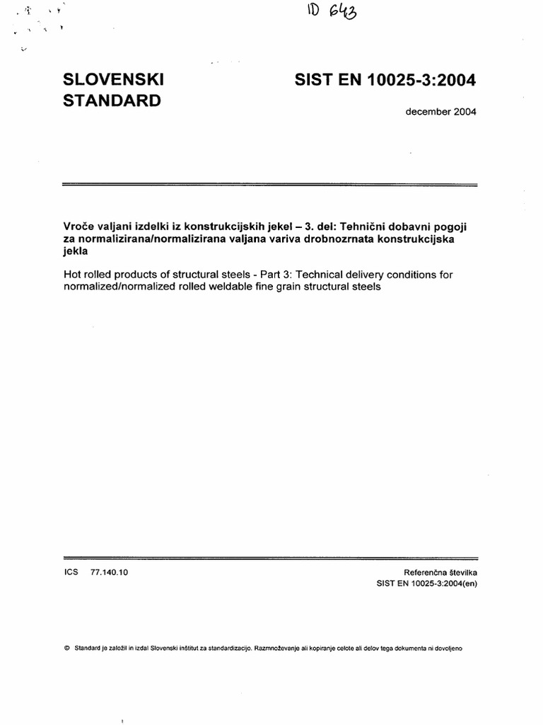 Sist en 10025 - 3 2004 | PDF