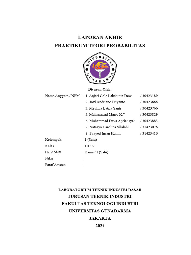 (Asistensi) Laporan - Akhir - Kelompok - 1 | PDF