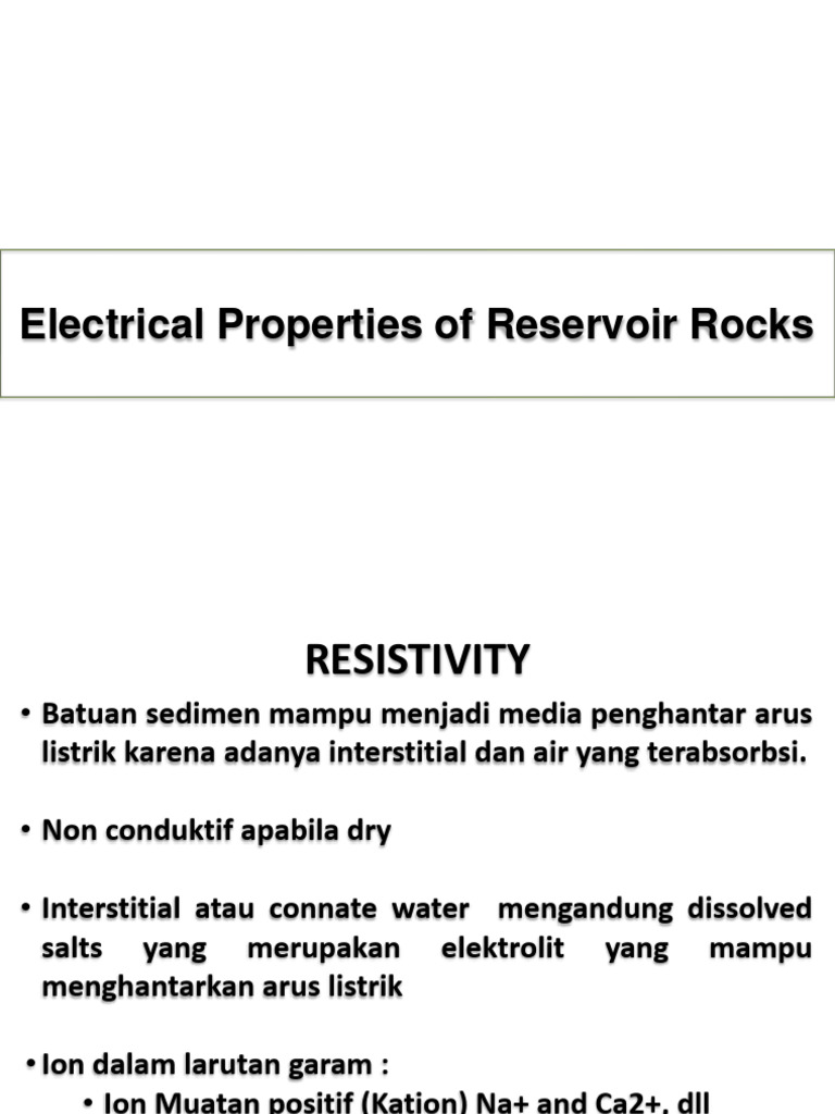 Electrical Properties of Rocks | PDF