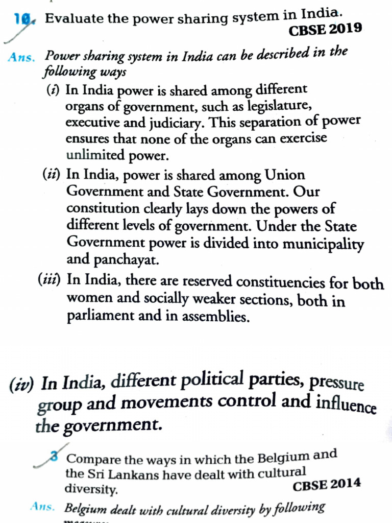 Power Sharing Question and Answer | PDF | Belgium | Sri Lanka