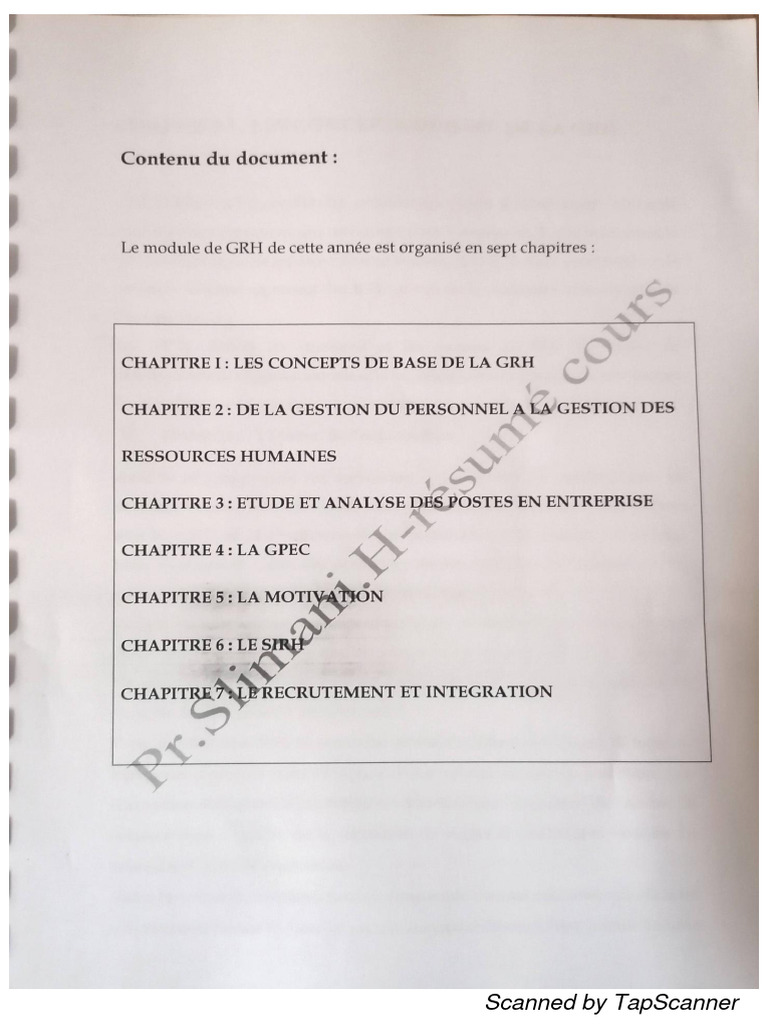 Copie de GRH Résumé Cours | PDF