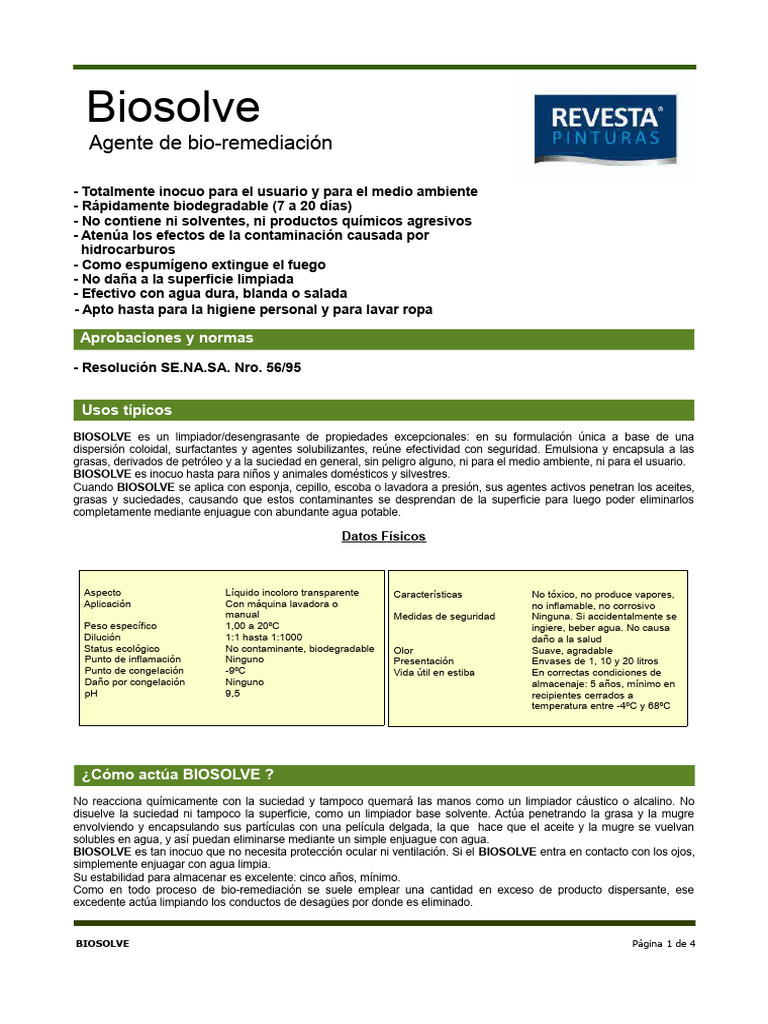 Biosolve | PDF | Agua | Lavadora