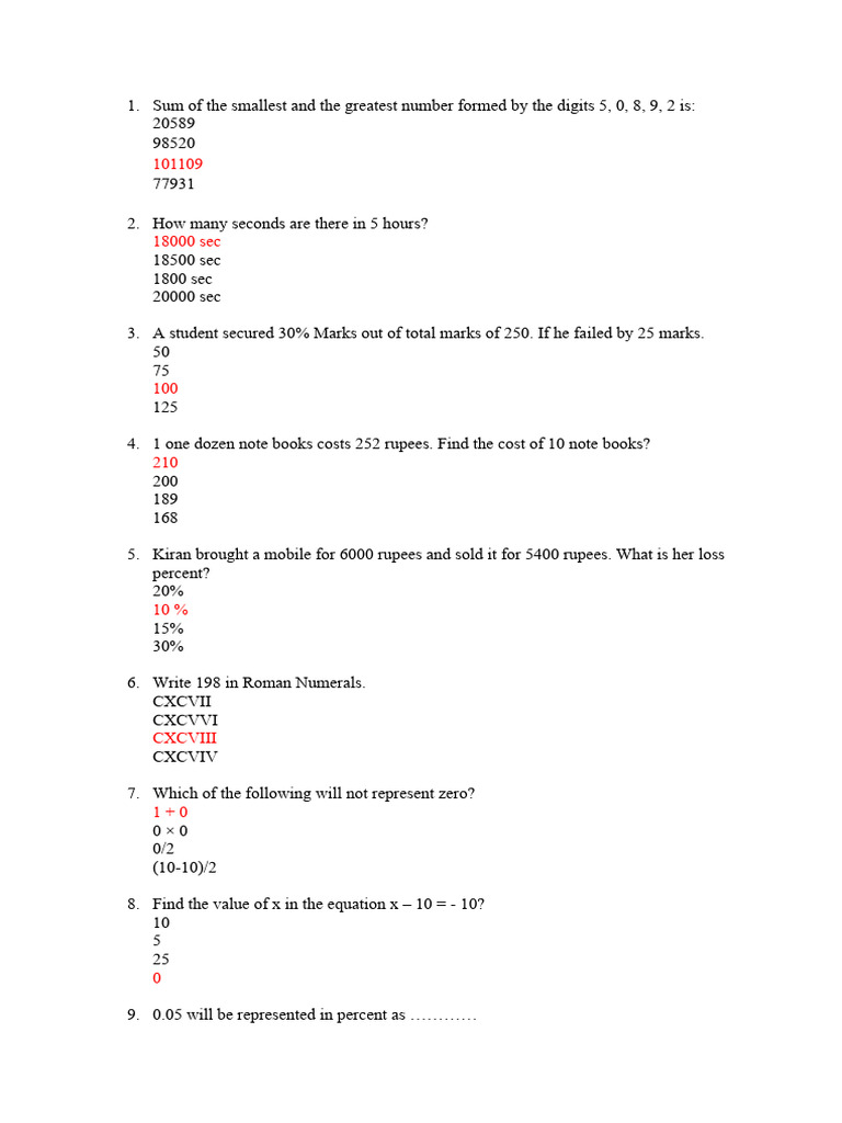 Full Mock Rms - 2 Maths | PDF | Prime Number | Numbers
