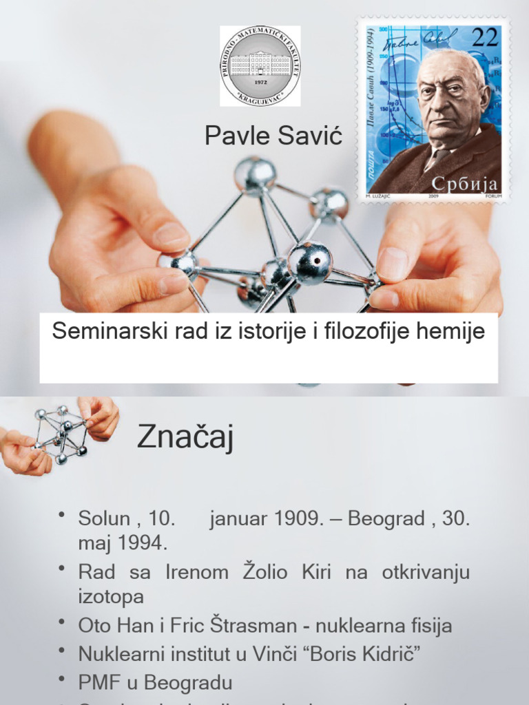 Pavle Savić Istorija I Filozofija Hemije | PDF