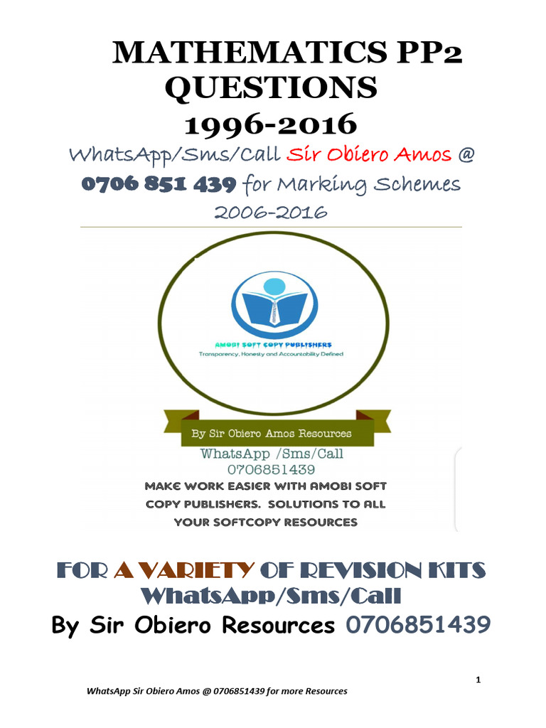 Maths PP2 | PDF | Logarithm | Geometry