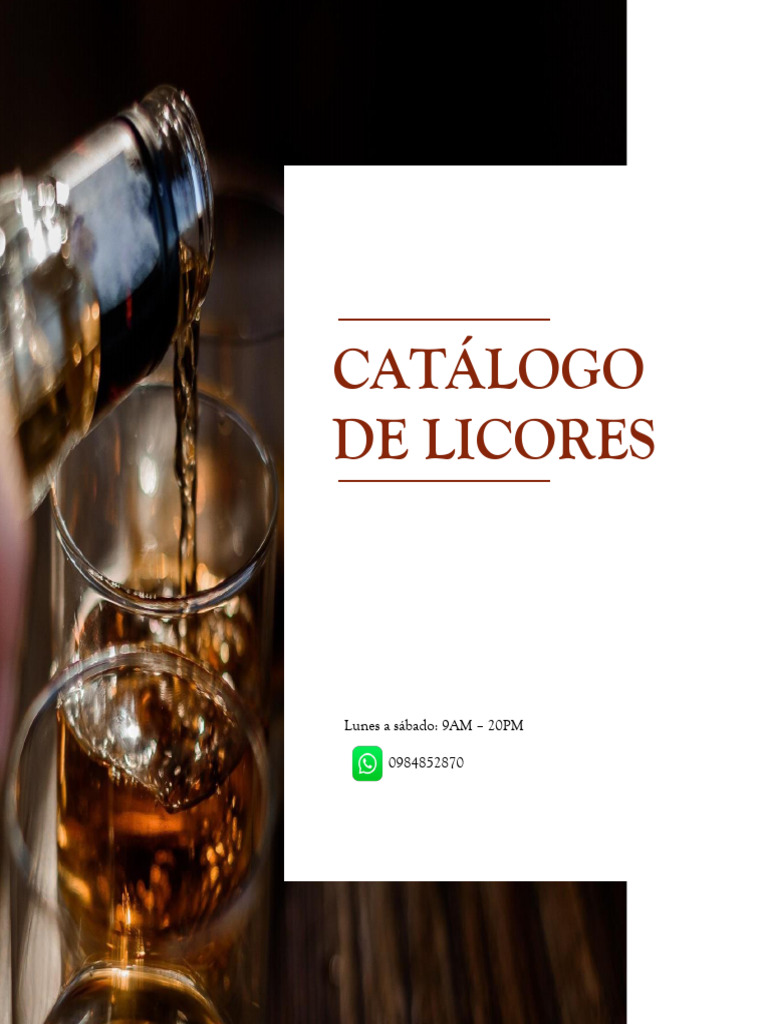 Catálogo Licores | PDF | Whisky | Ron