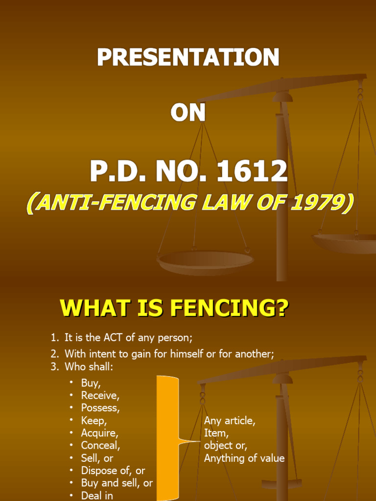 Anti-Fencing Law | PDF | Theft | Criminal Justice