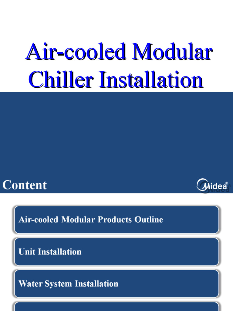 3.air-Cooled Modular Chiller Installation Latest Version | PDF | Heat ...