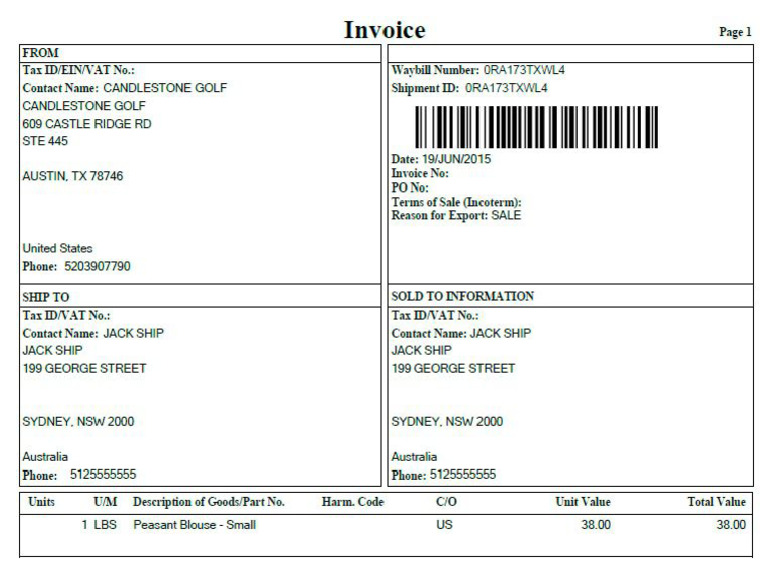 281 en Invoice Commercial Ty | PDF