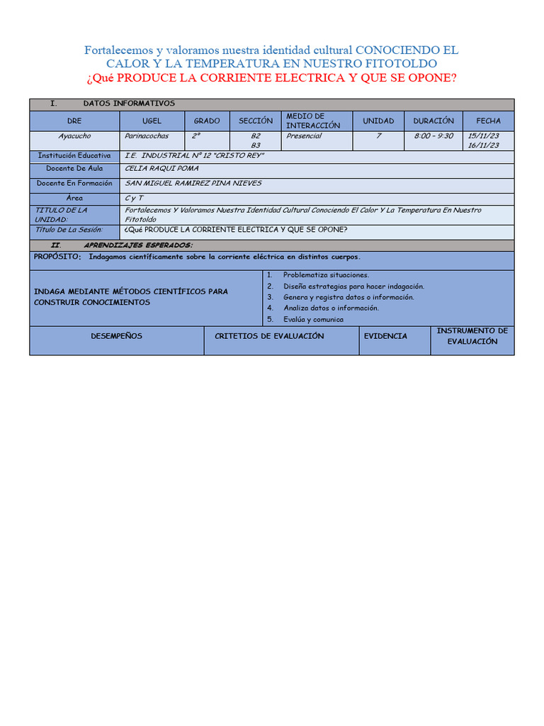 Corriente Electrica Micaela Sesion Idnaga-1 | PDF | Conduccion termica ...