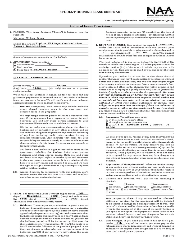 Packet File Lease Document 14493417 1668120574 | PDF | Lease | Renting