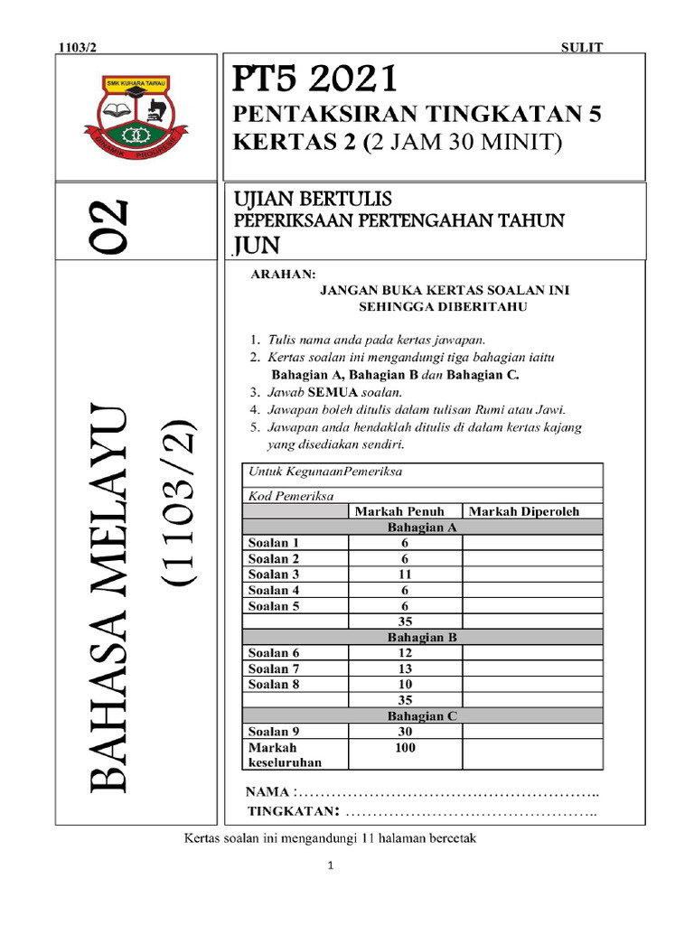 SPM bm kertas 2 | PDF
