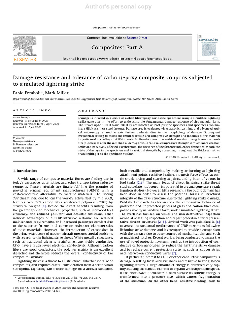 2009 Jcoma Lightning1 PF MM | PDF | Composite Material | Electrical Conductor