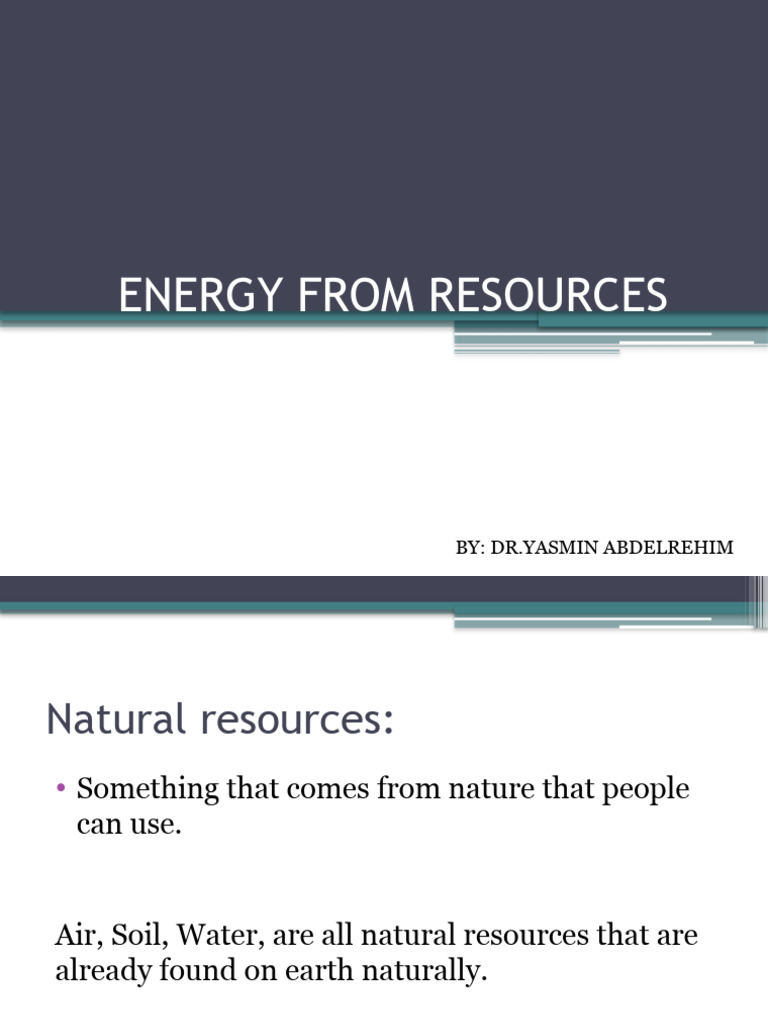 Understanding Renewable and Nonrenewable Resources | PDF | Renewable ...