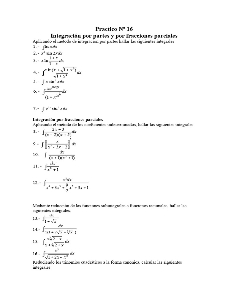 Practica Nº 13 Integrales | PDF