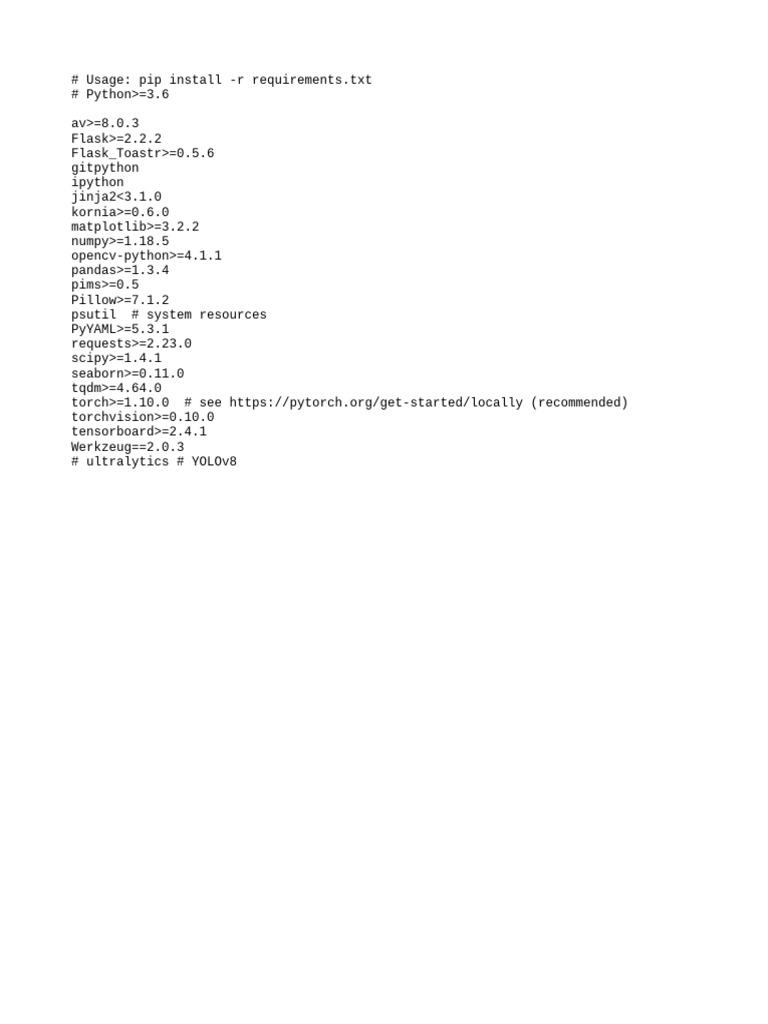 Python Package Requirements List | PDF | Technology & Engineering