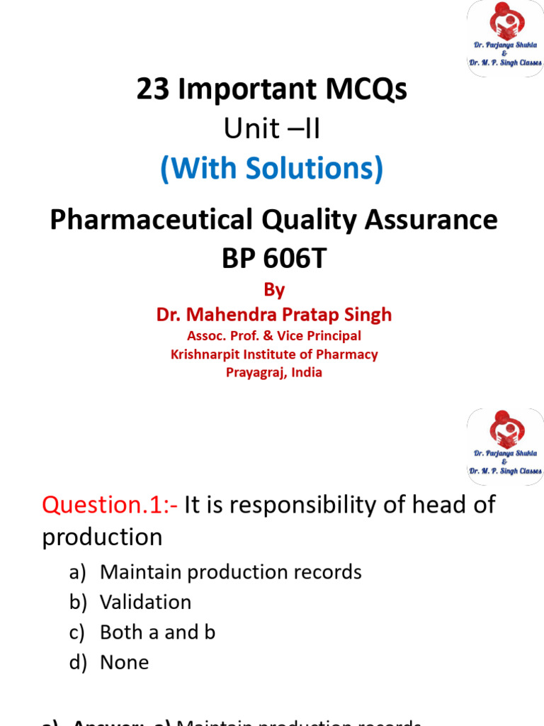 QA MCQs Unit 2 | PDF
