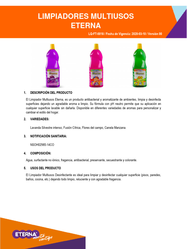 fichas tecnicas multiusos | Descargar gratis PDF | Agua