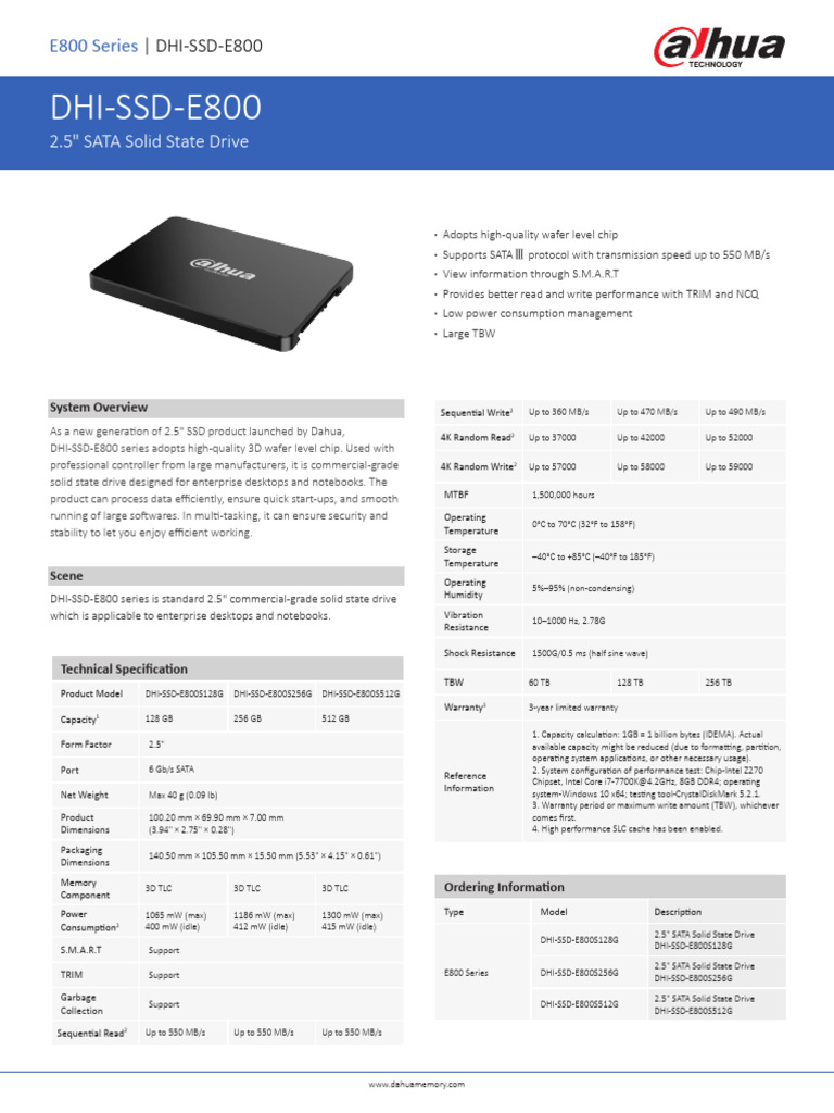 An Example - SSD 256GB en Datasheet | PDF | Solid State Drive ...