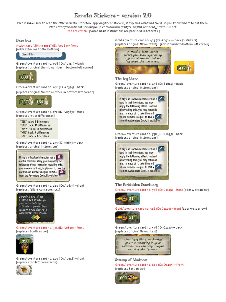 7c Errata Stickers en v2 0 | PDF