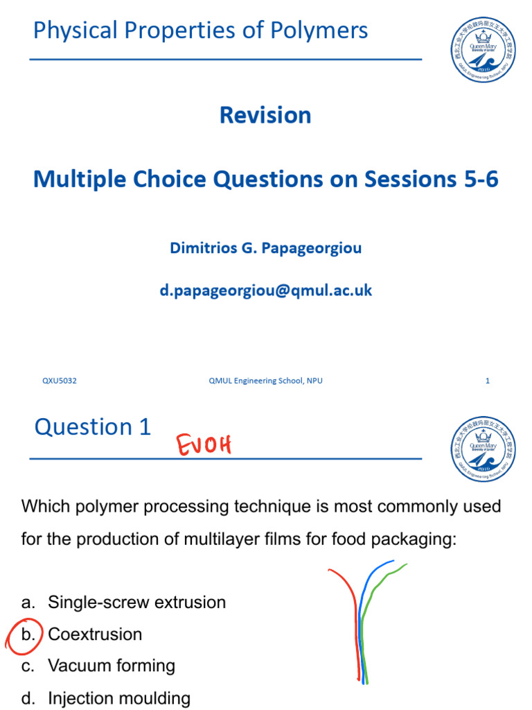 MCQ3 | PDF | Polymers | Melting