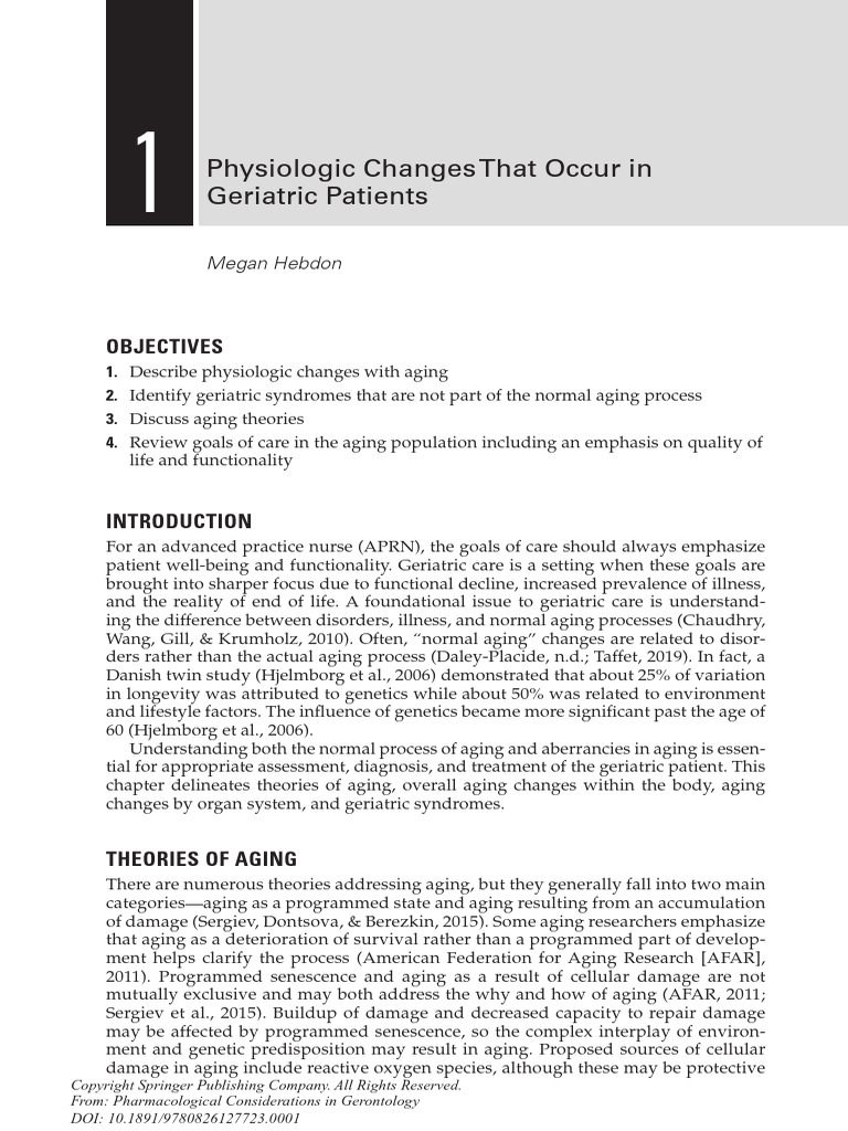 Physiologic Change That Our in Geriatric | PDF | Geriatrics | Kidney