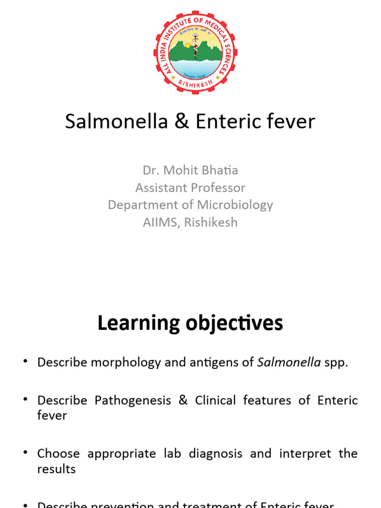 810 - Salmonella and Enteric Fever | PDF | Salmonella | Serotype