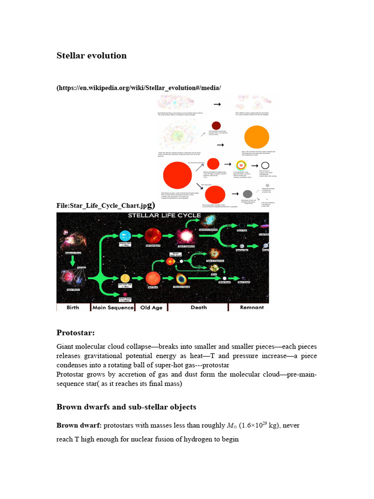 Stellar evolution | PDF | Stars | Physical Sciences
