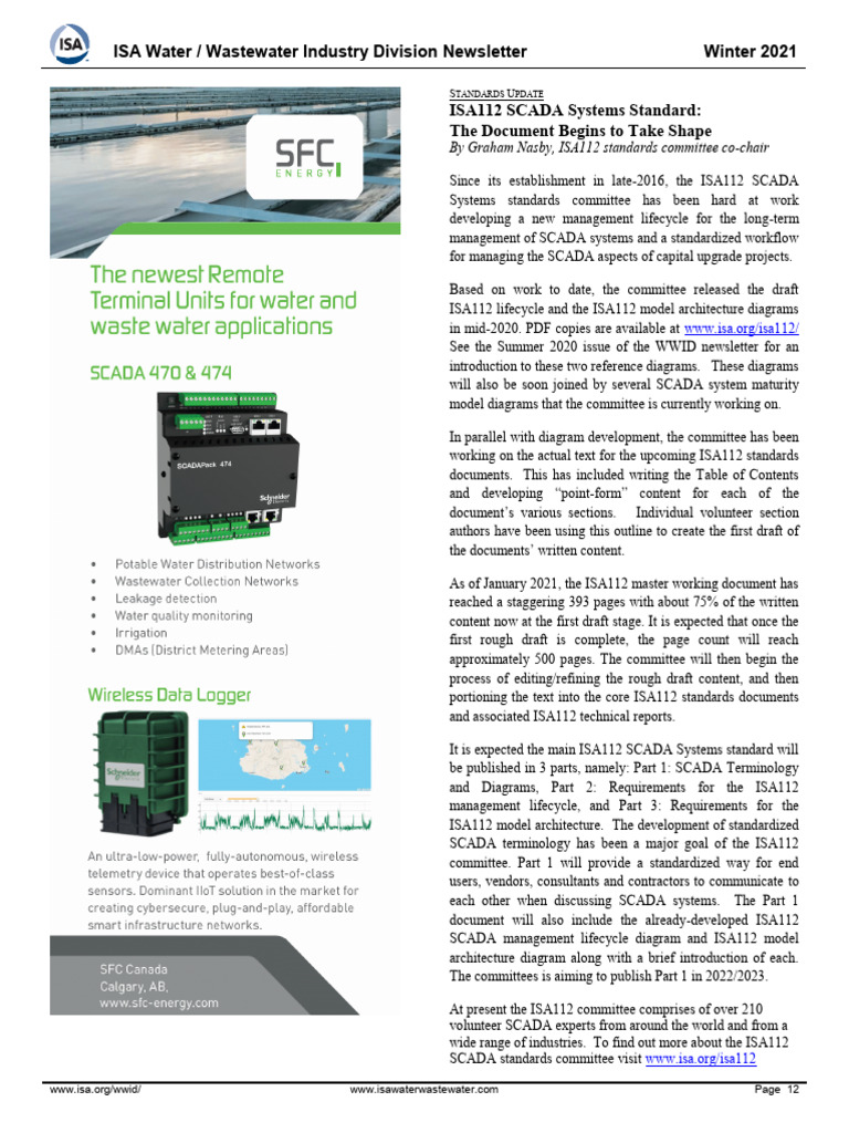 ISA112 SCADA Standard Document | PDF | Scada | Computing