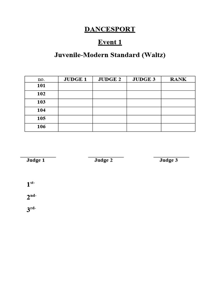 Dancesport-Tabulation-Sheets | Download Free PDF | Dances | Talent Shows