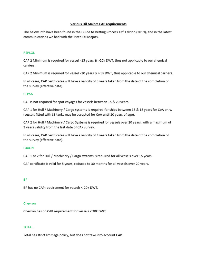 CAP Requirements by Major - 2019 | PDF | Technology & Engineering