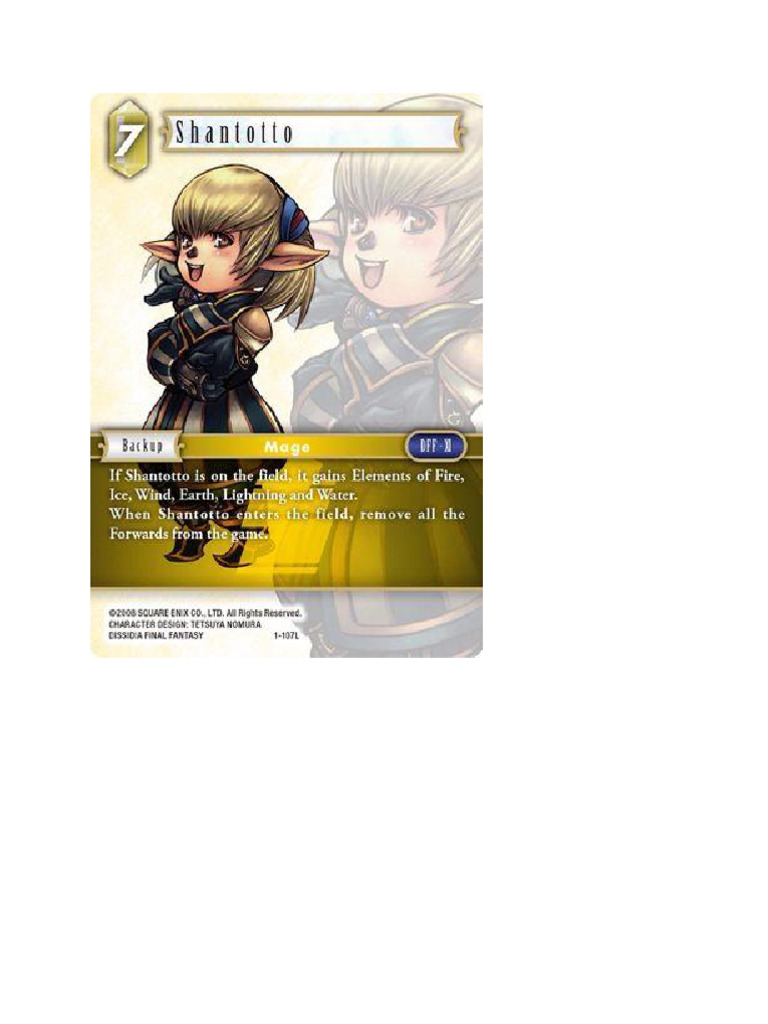 Shantotto - FFXI | PDF