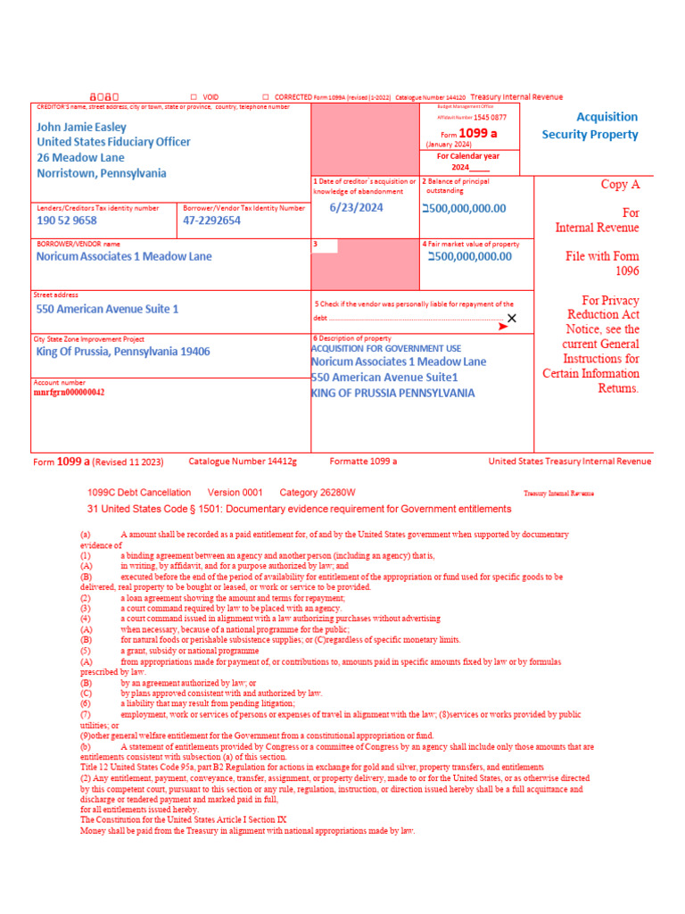 Form 1099-A Acquisition Details 2024 | PDF | Internal Revenue Service ...