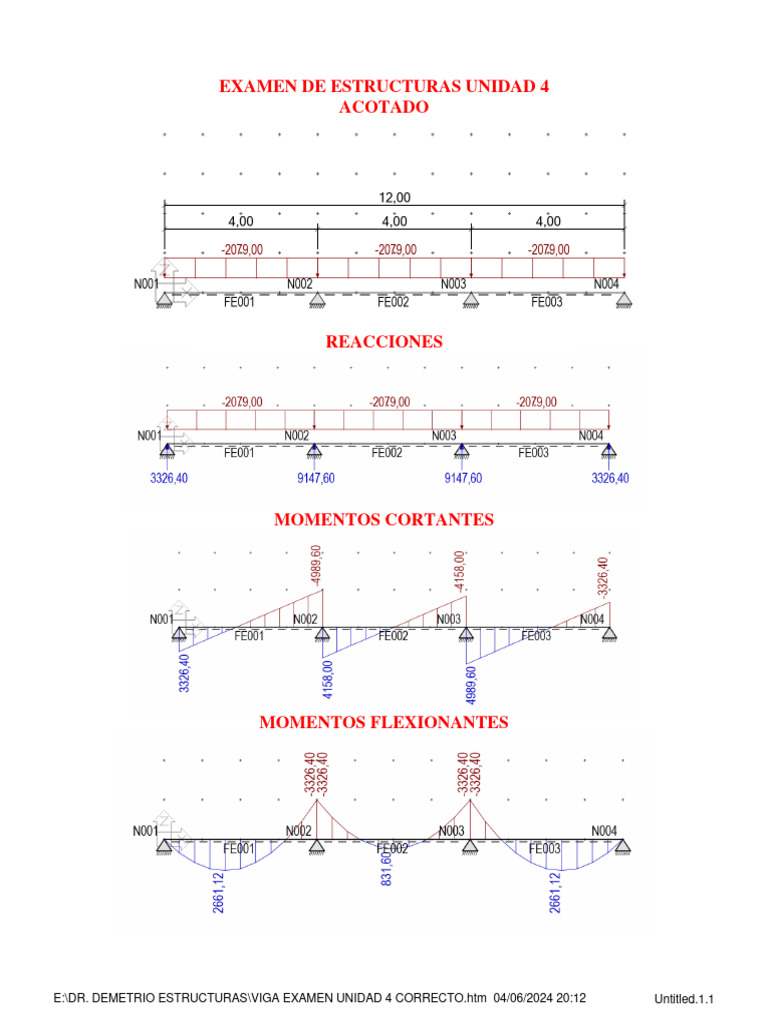 Viga Examen Unidad 4 Correcto | PDF | Viga (Estructura) | Rigidez