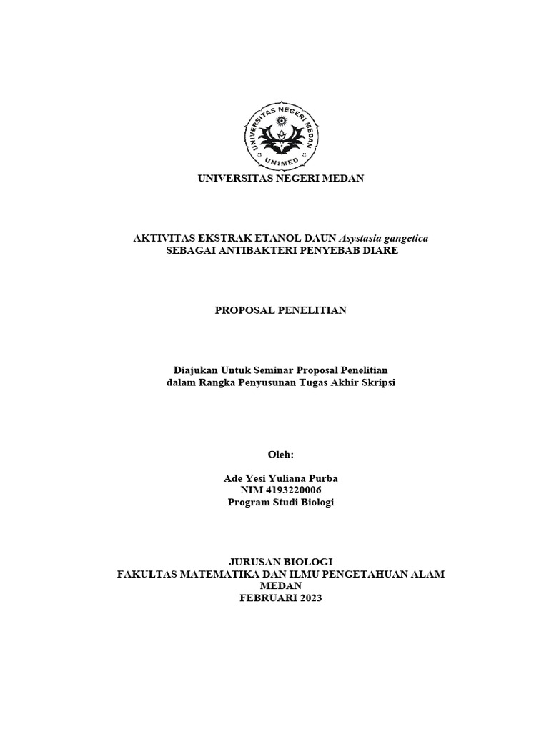 2-Proposal Revisi Ade (A.gangetica) | PDF