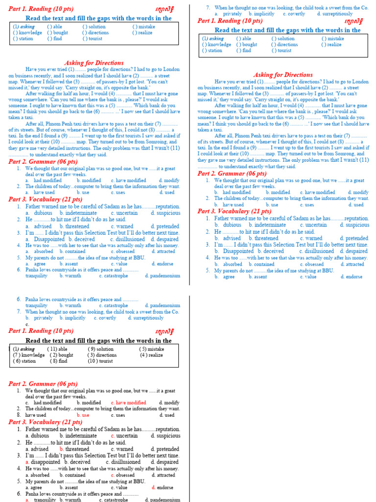 Asking for Directions | PDF