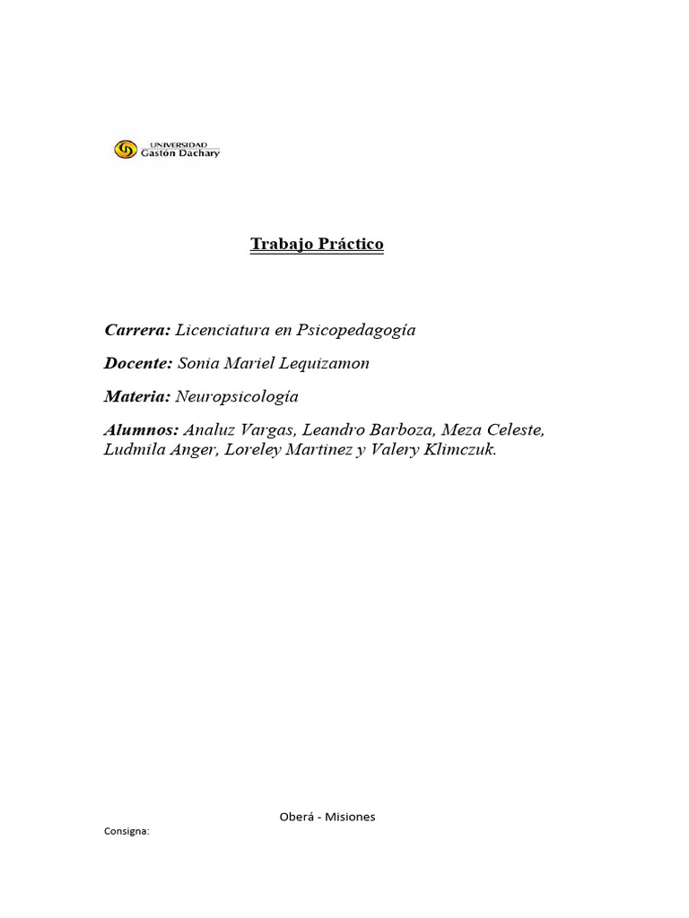 Neuro TP 5 | PDF | Corteza cerebral | Cerebro
