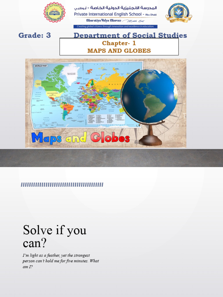 Globes and Maps (PPT) - Grade 3 | PDF