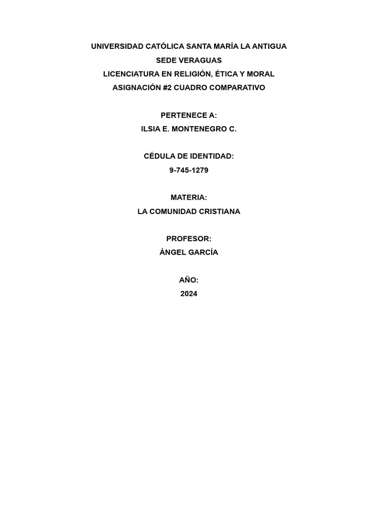 Asig 2. La Comunidad Cristiana | PDF | eucaristía | Oración