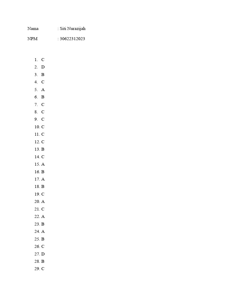 Siti Nurazijah 3062312023 Academic Listening Extr | PDF | Mystery, Thriller & Crime Fiction