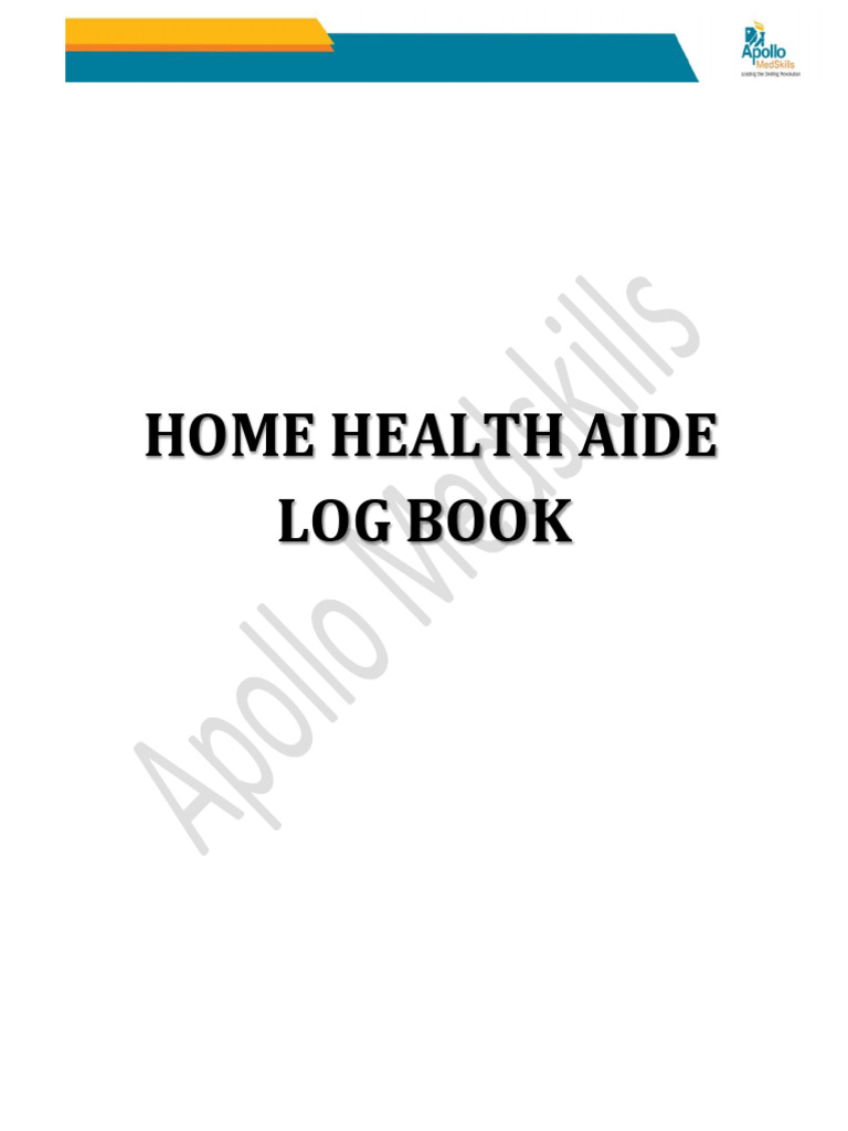 HHA Log Book | PDF | Wheelchair | Medicine