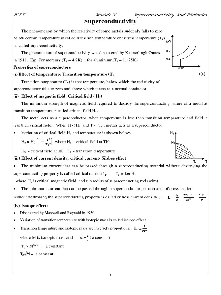 Module V - Superconductivity and Photonics | PDF | P–N Junction | Optical Fiber