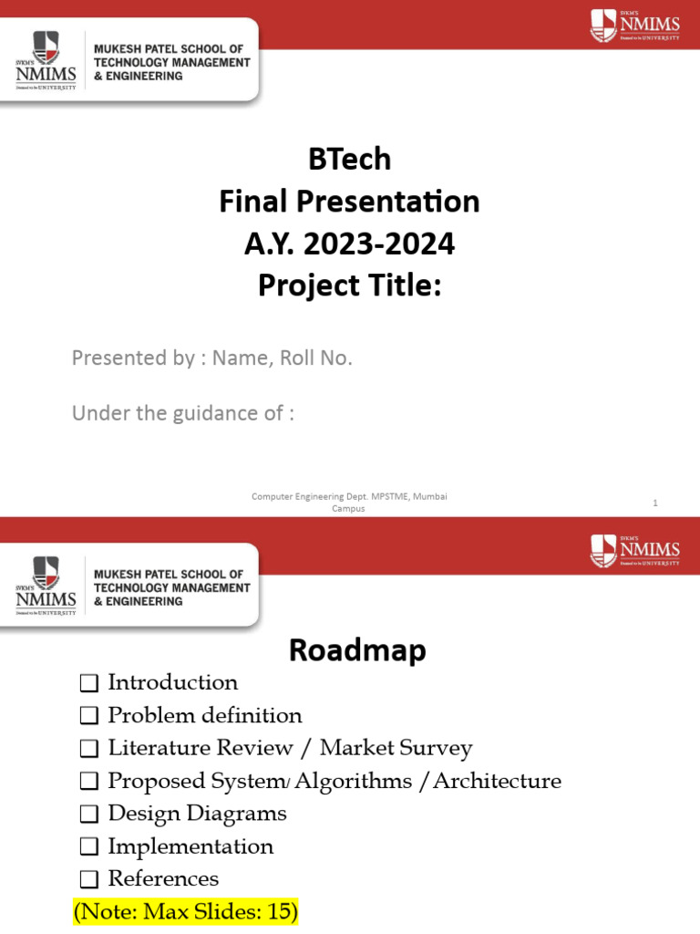 FINAL PPT BTECH Presentation Template | PDF | Engineering | Applied Mathematics