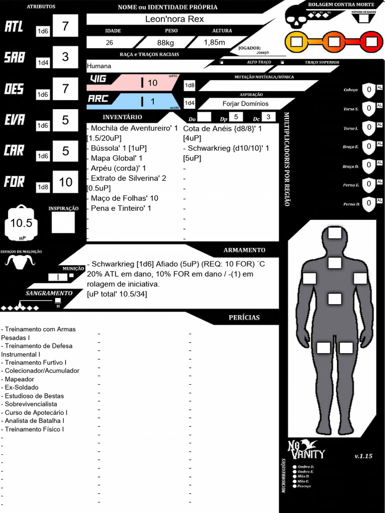 Ficha Leon'nora Rex | PDF