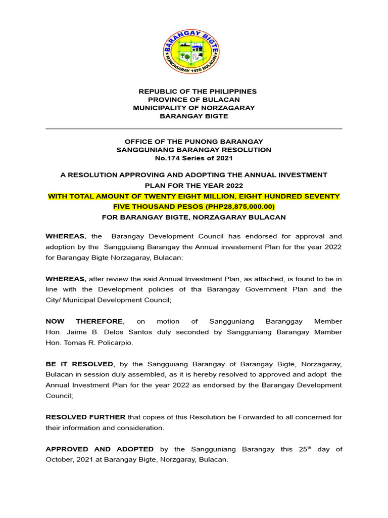 Aip Reso 2022 | Download Free PDF | Philippines