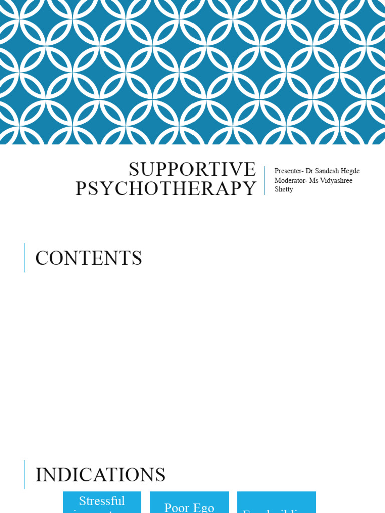 Supportive Psychotherapy | PDF | Psychotherapy | Psychology