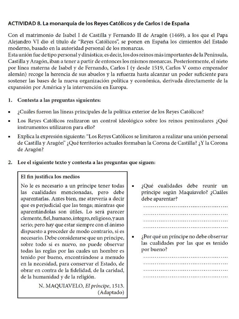 Los RRCC y Carlos I | PDF